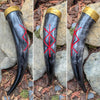 Protection Drinking Horn w/ Red Paint - A Grade – Horns of Odin